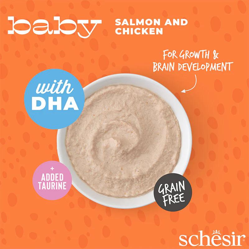 Schesir Baby Mousse Kitten - Salmon And Chicken 70g (Min Order- 12 Pouch) | SMBG B2B Website